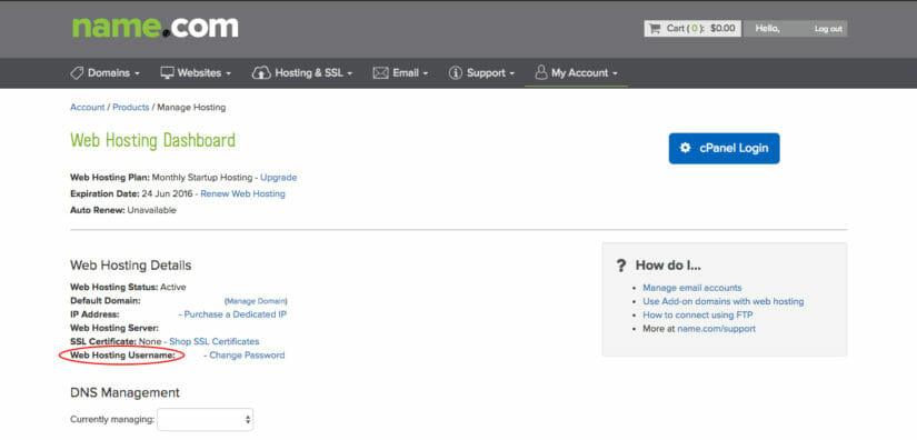 How to log into cPanel - Name.com Blog